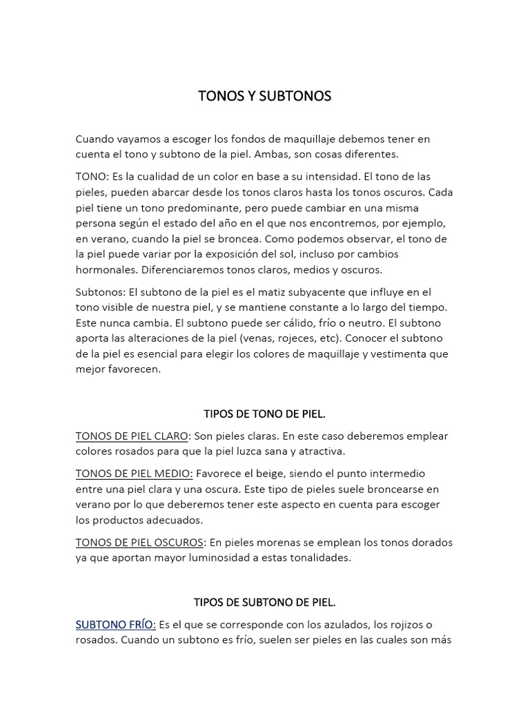 TONOS Y SUBTONOS (3) | PDF | Color | Matiz