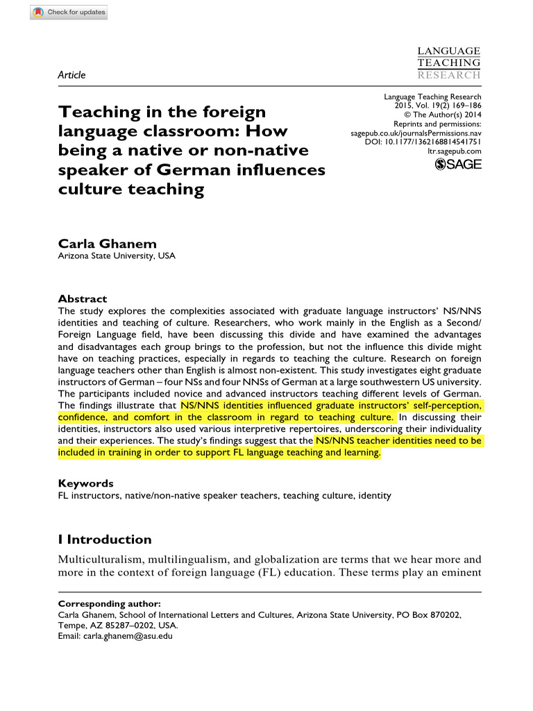 3. 重要 ghanem-2014-teaching-in-the-foreign-language-classroom-how-being ...