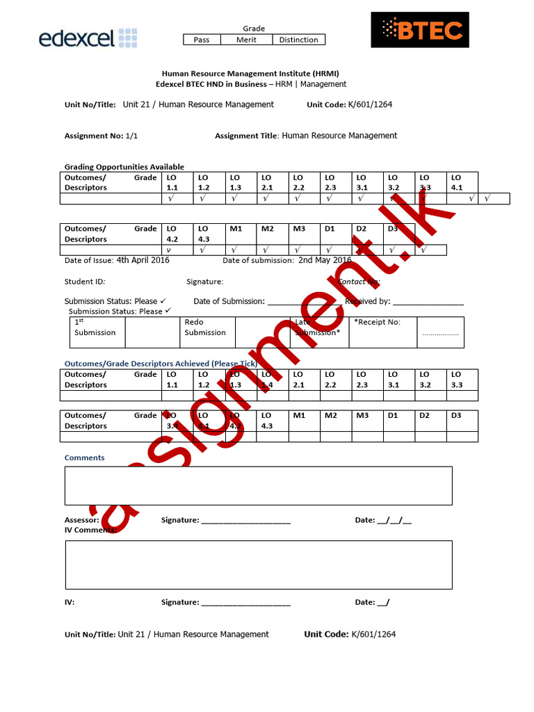 Unit 21 - Human Resource Management | PDF | Human Resource Management ...
