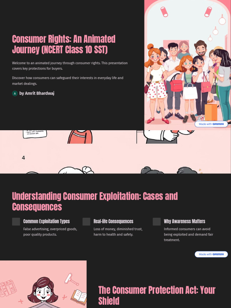 Consumer Rights An Animated Journey NCERT Class 10 SST | PDF | Consumer Protection | Business