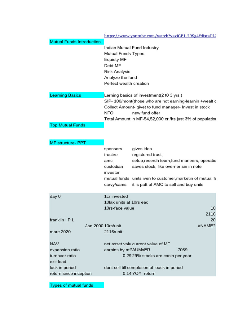 Comprehensive Guide to Mutual Funds | PDF | Mutual Funds | Investing