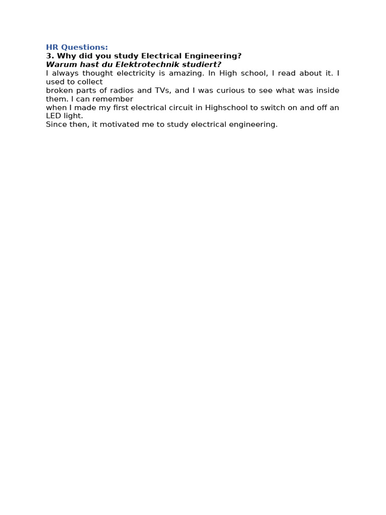 Passion for Electrical Engineering | PDF