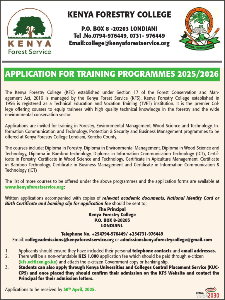 KFC 2025 Training Program Applications | PDF | Educational Stages