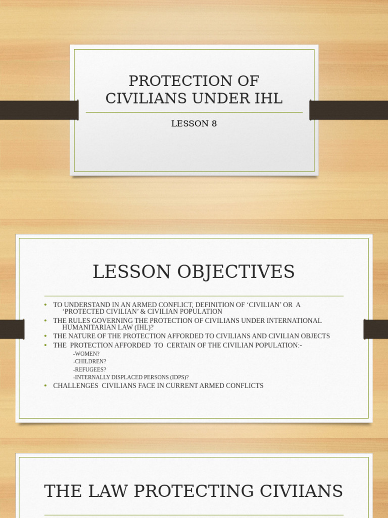 Civilian Protection in International Law | PDF | Civilian | Military ...