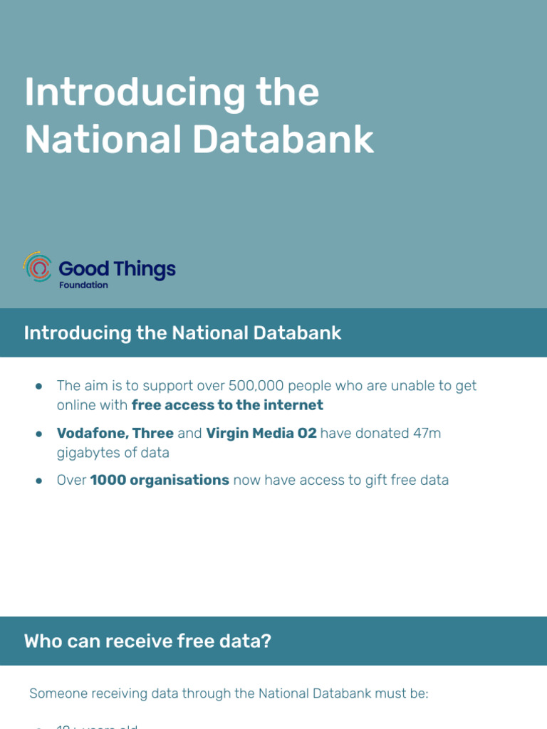 Introduction To The National Databank v2 | PDF | Login | Cyberspace
