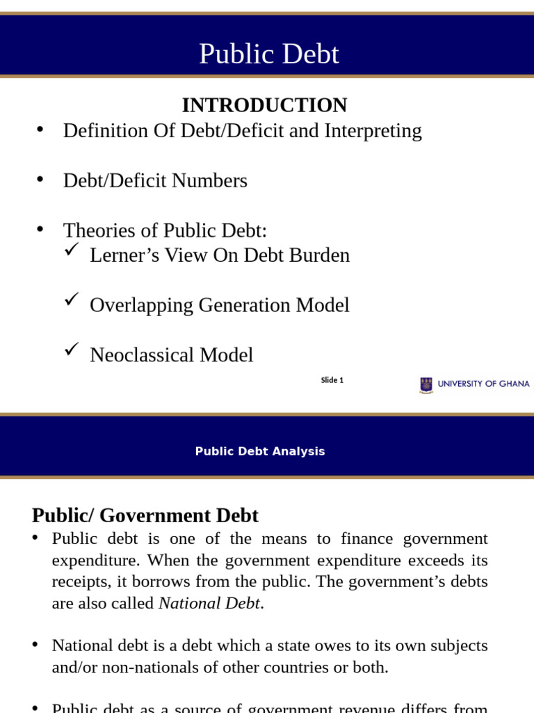 Analysis of Public Debt 1 | PDF | Debt | Government Debt