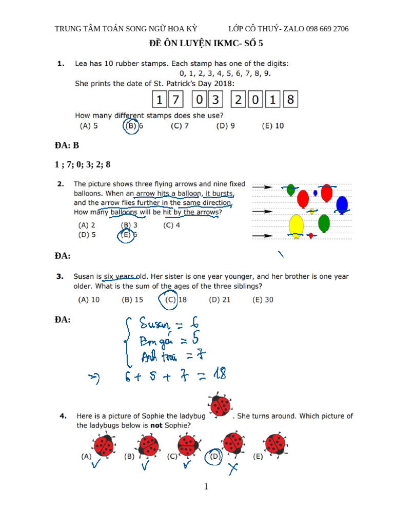 Đa- Đề 5 Ôn Luyện Ikmc | PDF