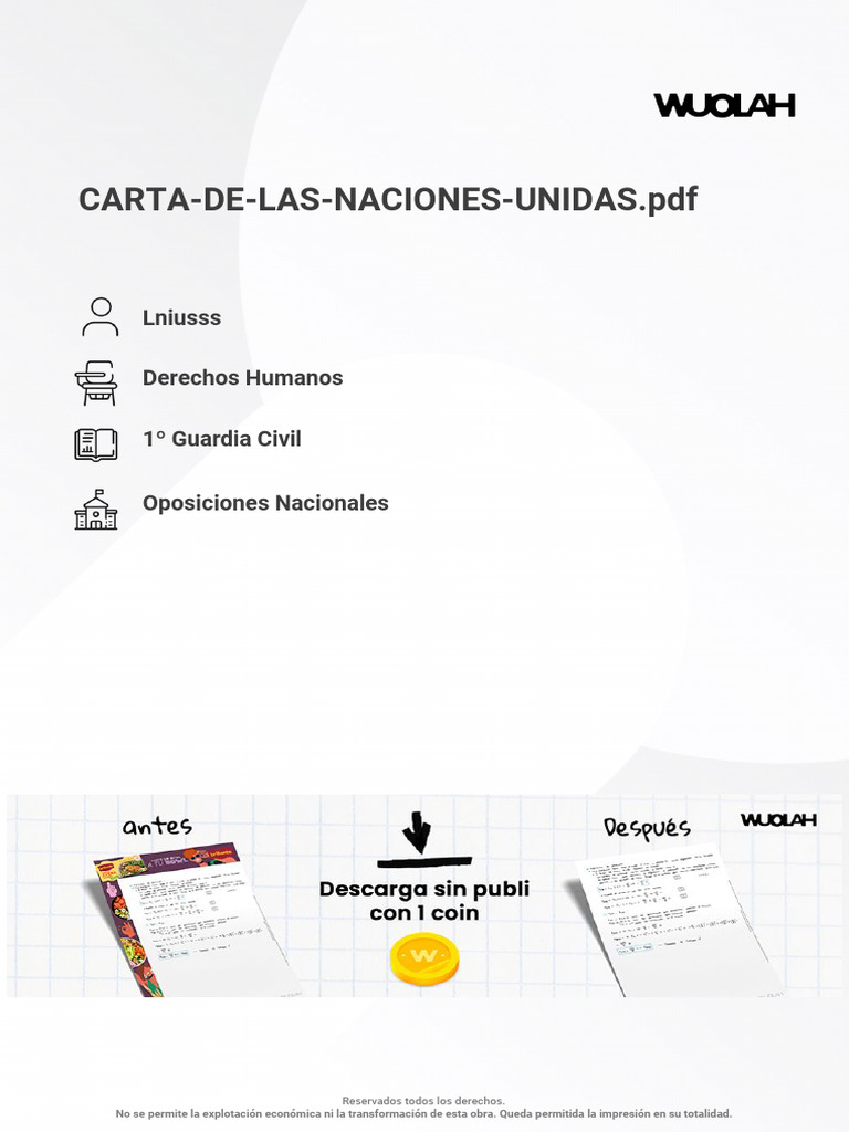 Carta Naciones Unidas | PDF | Naciones Unidas | Relaciones internacionales