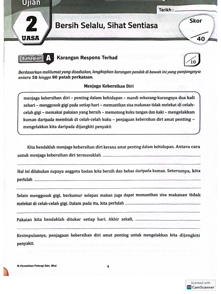 Contoh Soalan Kertas 2 Form 1 | PDF