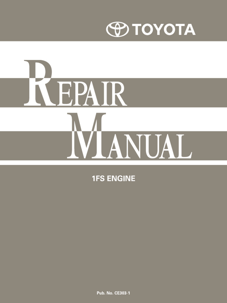 TOYOTA - 1FS Engine Repair Manual | PDF | Screw | Diode