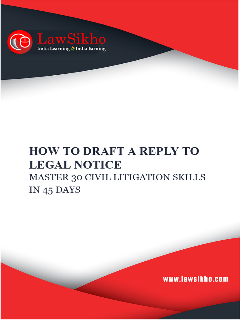 Replying to Legal Notices Guide | PDF | Lawsuit | Common Law