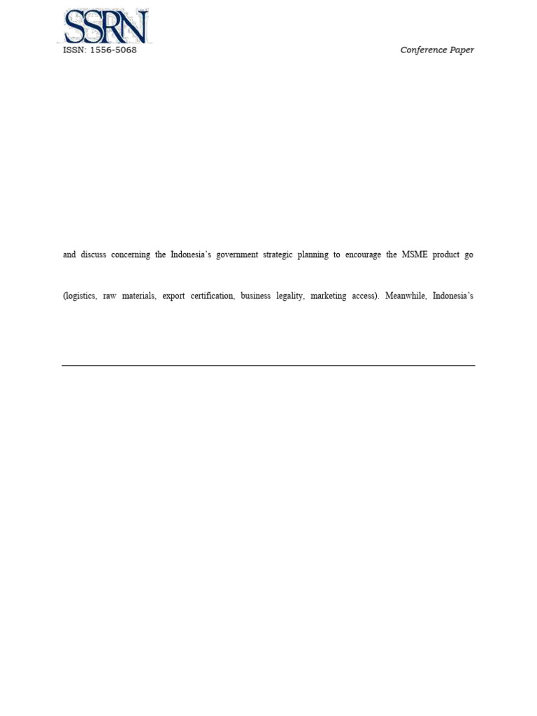 Indonesian MSMEs: Global Market Challenges | PDF | Small And Medium ...