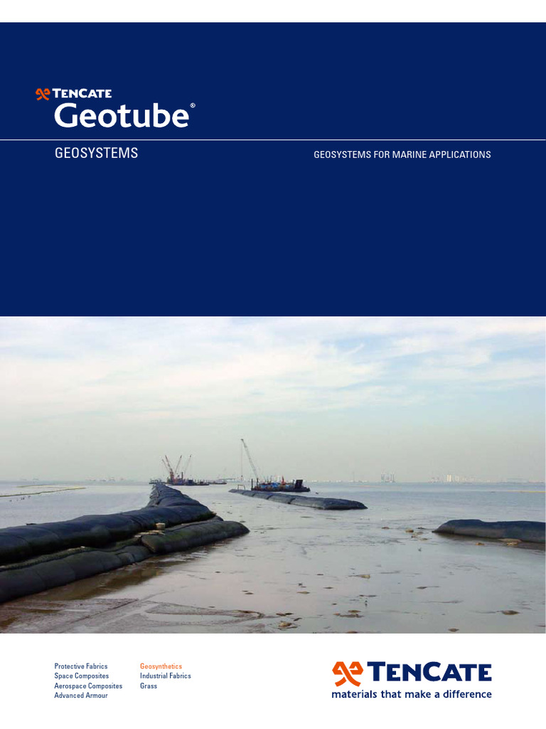 TenCate Geotube For Marine Applications - Brochure | PDF | Beach | Coast
