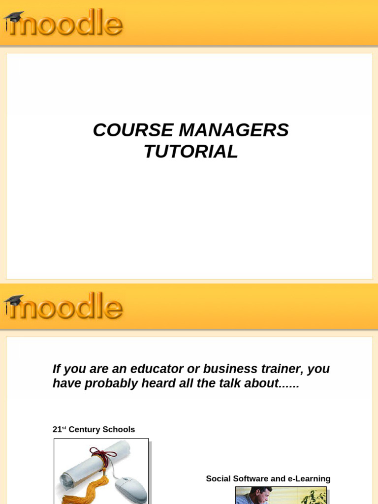 Moodle Course Management Overview | PDF | Educational Technology ...