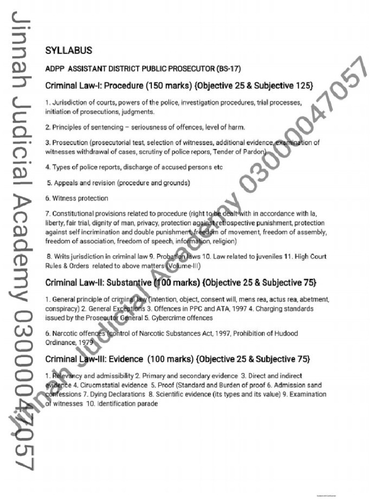 ADPP Syllabus and Past Papers | PDF