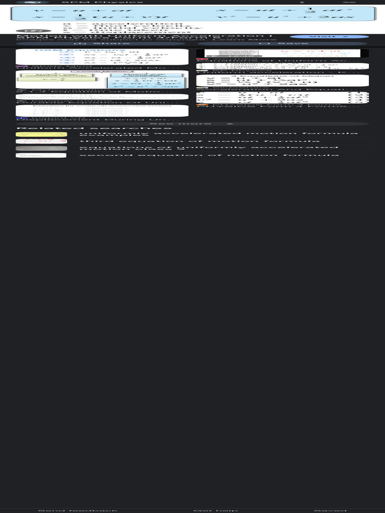 Uniform Acceleration Formula - Google Search | PDF