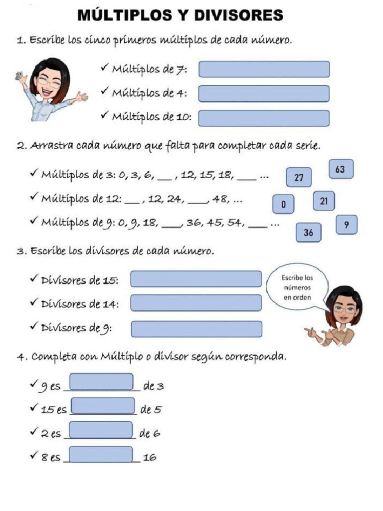Multipls, Divisores, MCM, DCM | PDF