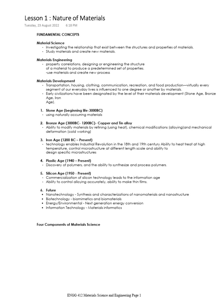 Introduction To Material Science | PDF | Chemical Bond | Chemical Polarity