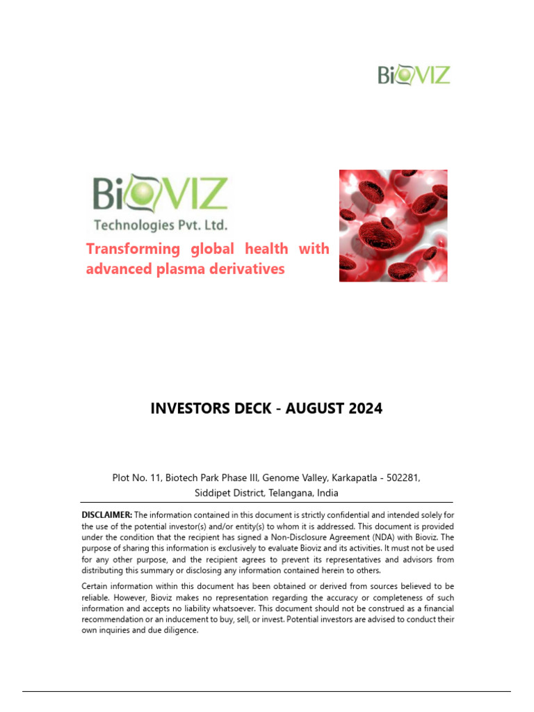 BioViz Executive Summary | PDF | Hemostasis | Psoriasis