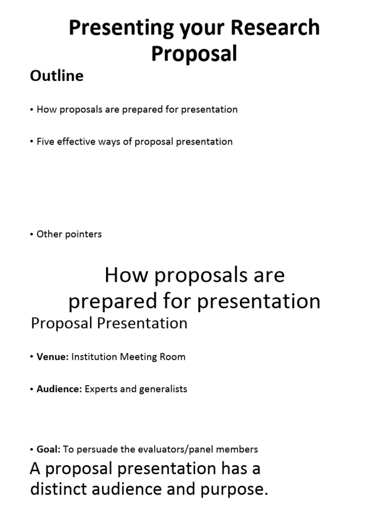 Lecture 08 Presenting Your Research Proposal | PDF | Human ...