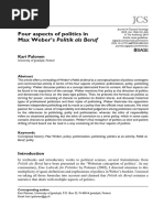 Weber-Politics As A Vocation | PDF | State (Polity) | Max Weber