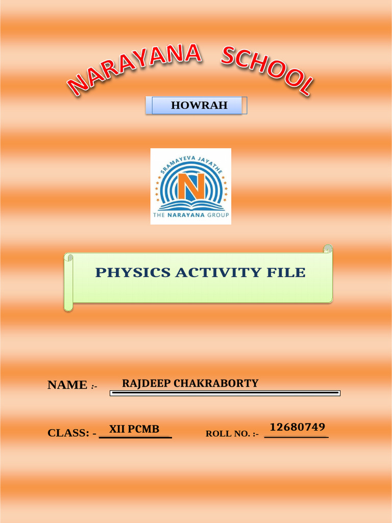 Physics Activity Cover Rajdeep | PDF