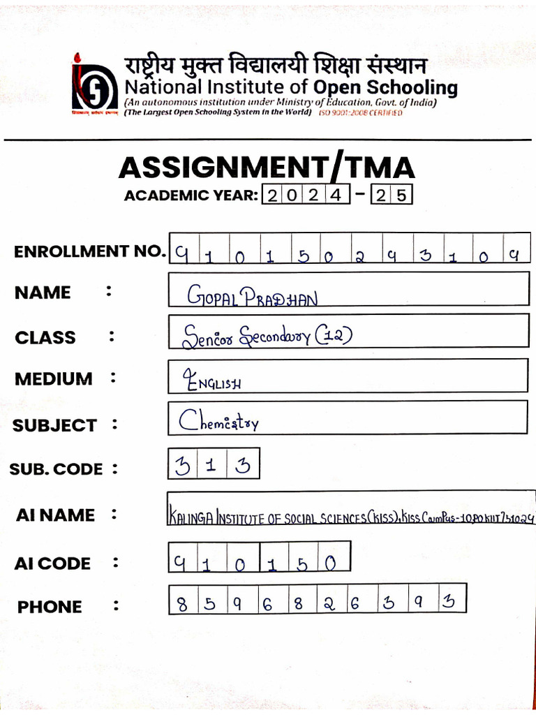 Chemistry English 313 | PDF