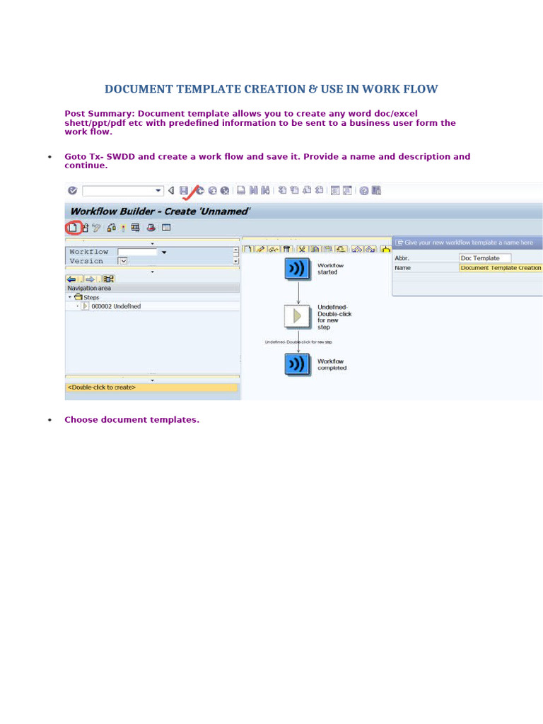Creating Document Templates in Workflow | PDF