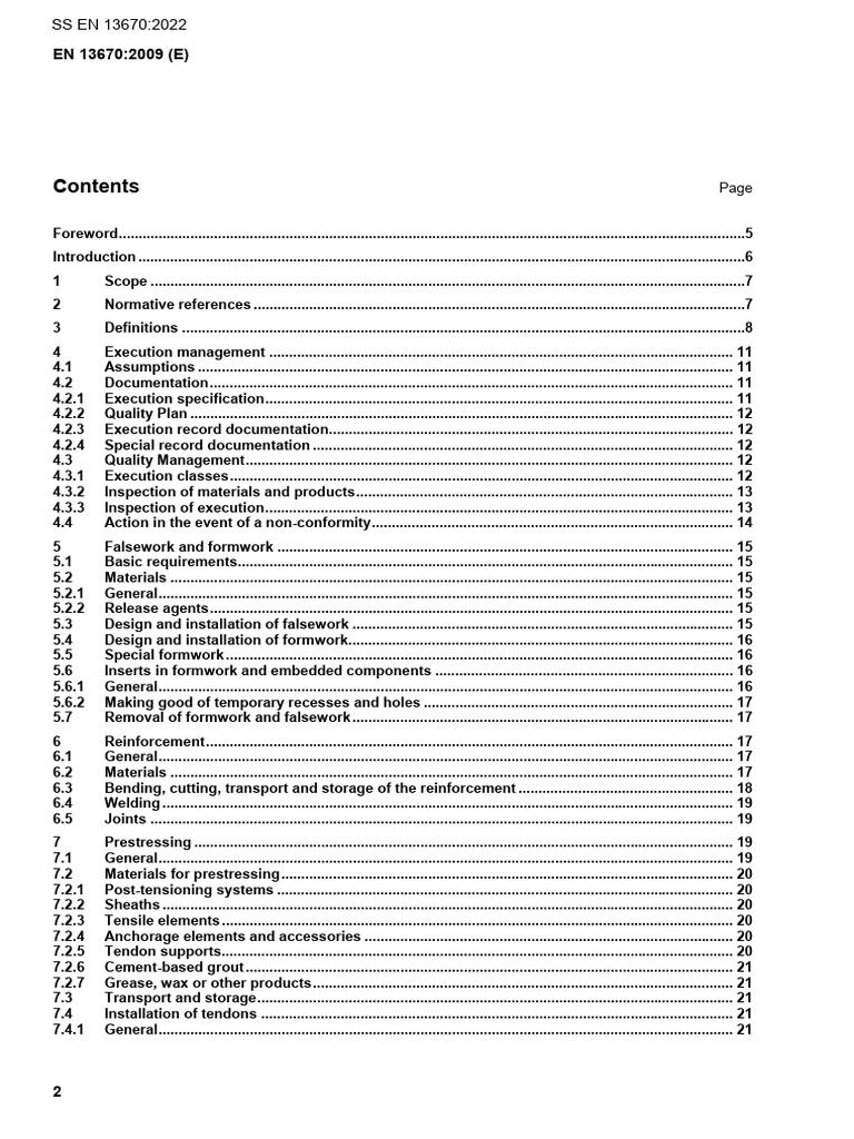 EN 13670:2009 Execution Management Guide | PDF | Prestressed Concrete ...