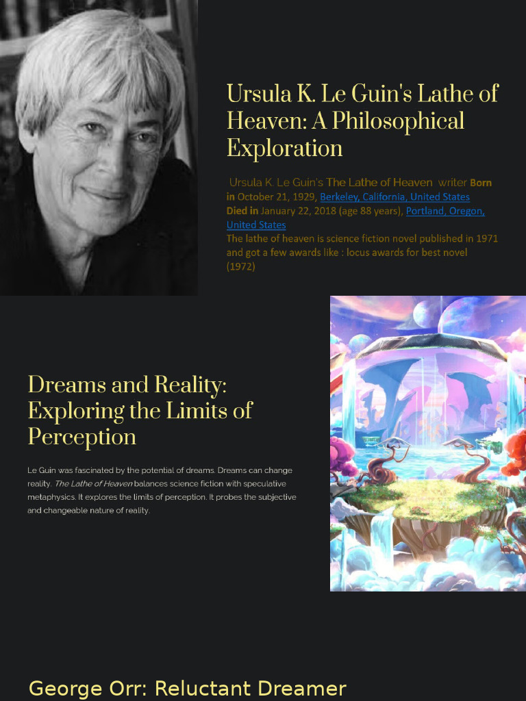 Ursula K Le Guins The Lathe of Heaven | PDF