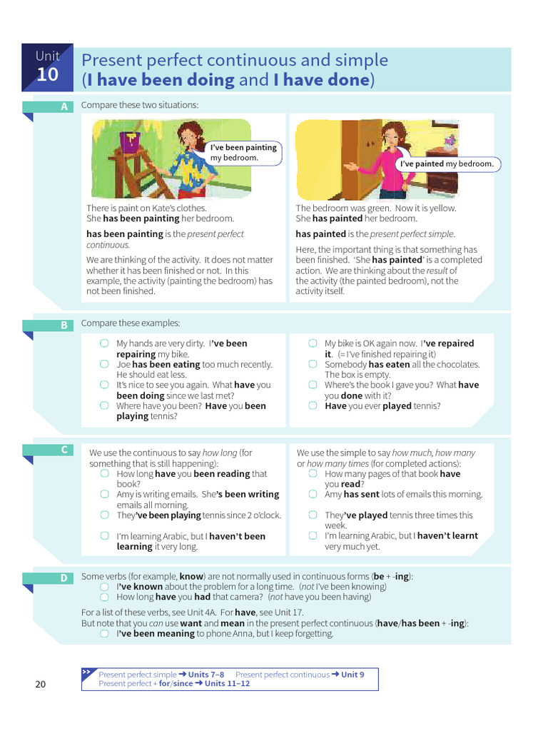 Present Perfect Continuous X Present Perfect Simple | PDF