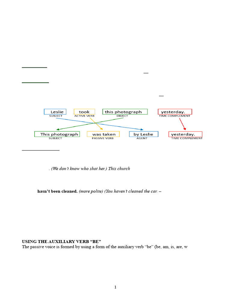 Active and Passive Voice Explained | PDF | Verb | Subject (Grammar)