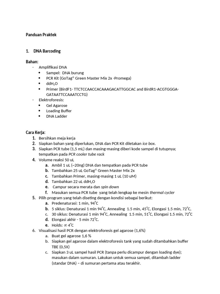 Panduan Identifikasi Molekuler 2025 | PDF