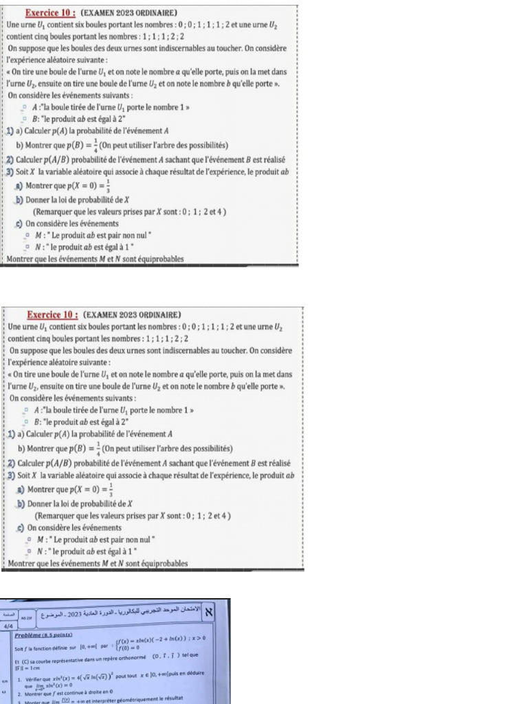 Examen Blanc Tres Interessant Et Proba 2023 2bac PC | PDF