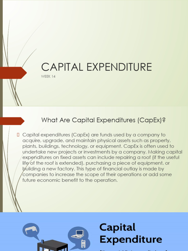 Week 14 CAPITAL EXPENDITURE | PDF | Capital Expenditure | Expense