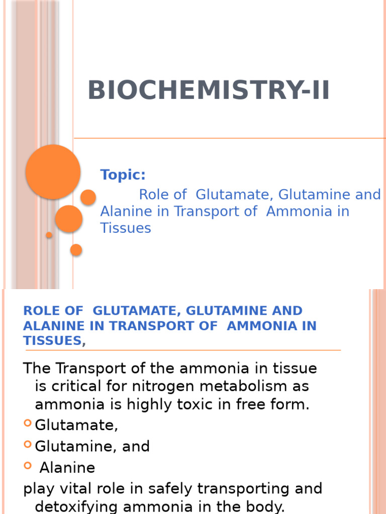 Biochemistry-II Slide Animation | PDF | Alanine | Metabolism
