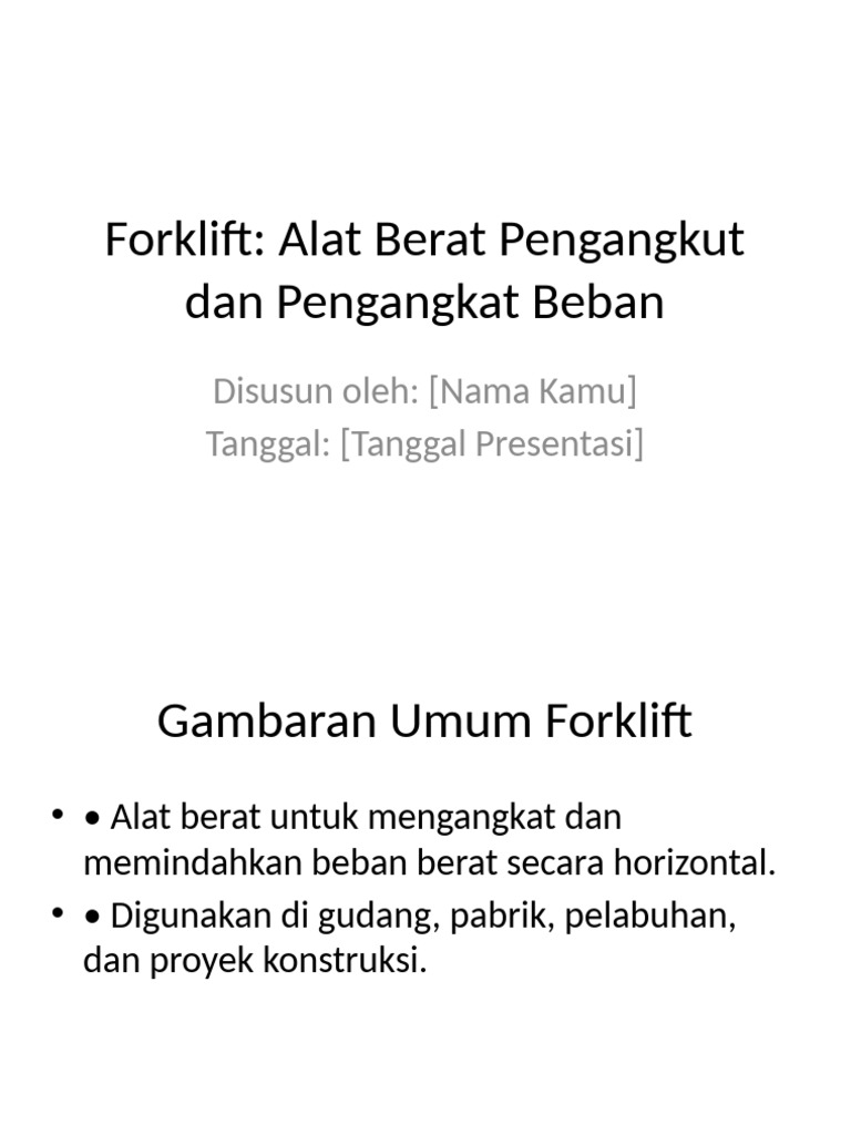 Forklift Presentation Final | PDF