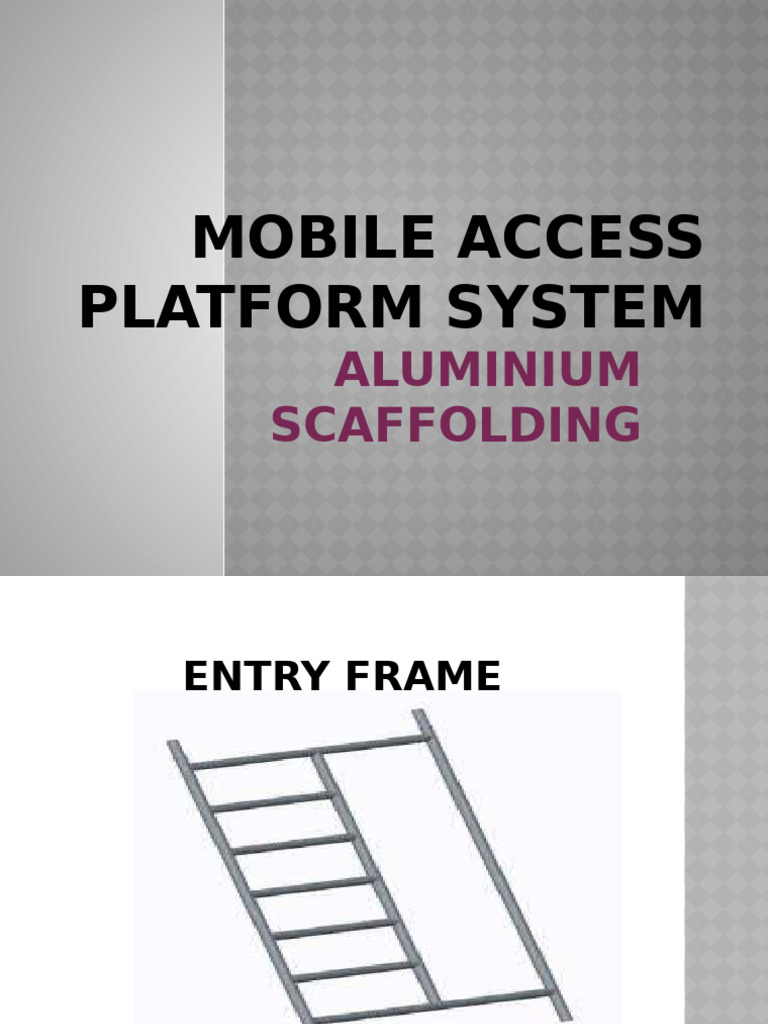 Mobile Aluminium Scaffolding System | PDF | Scaffolding | Manufactured ...
