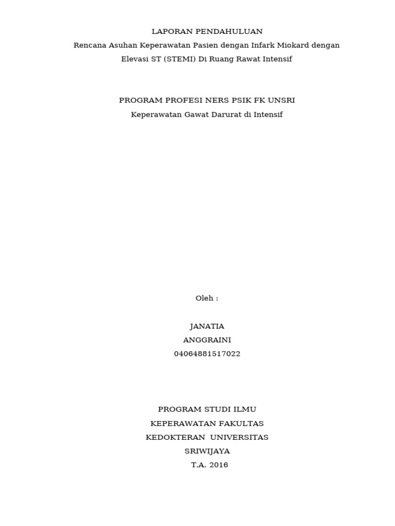 PDF LP Dan LK Lengkap Stemi | PDF
