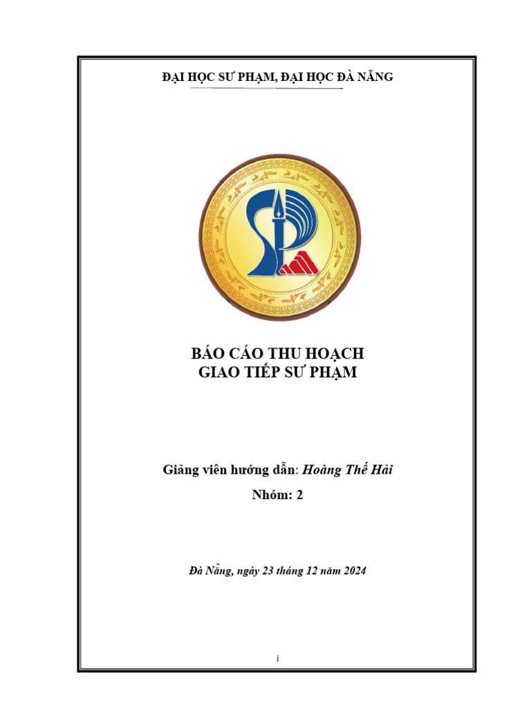 Bài Thu Ho CH Nhóm 2 GTSP | PDF