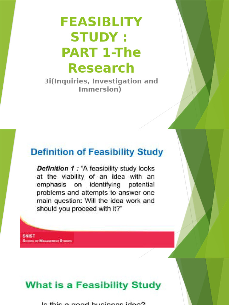 Feasibility Study Notes | PDF | Risk | Marketing