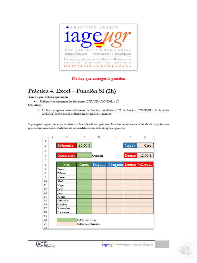 Practica 4-Excel-IAGE-FICO-Funcion SI | PDF | Matriz (Matemáticas ...