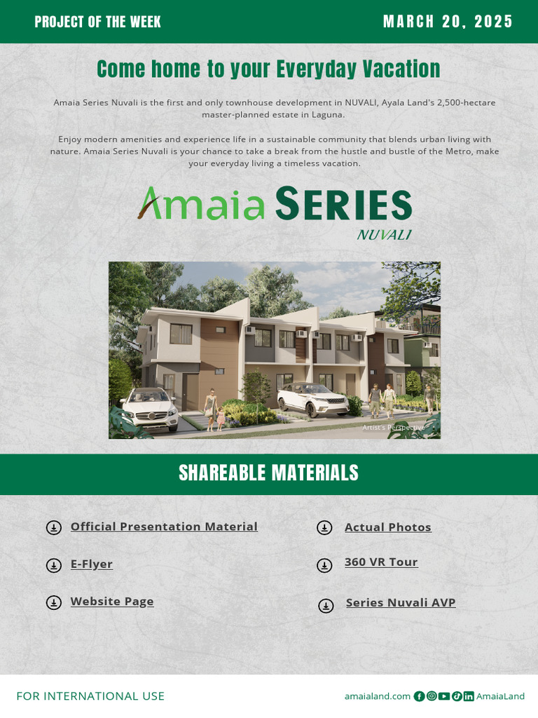 AMAIA Series Nuvali Seller's Kit - March 2025 | PDF