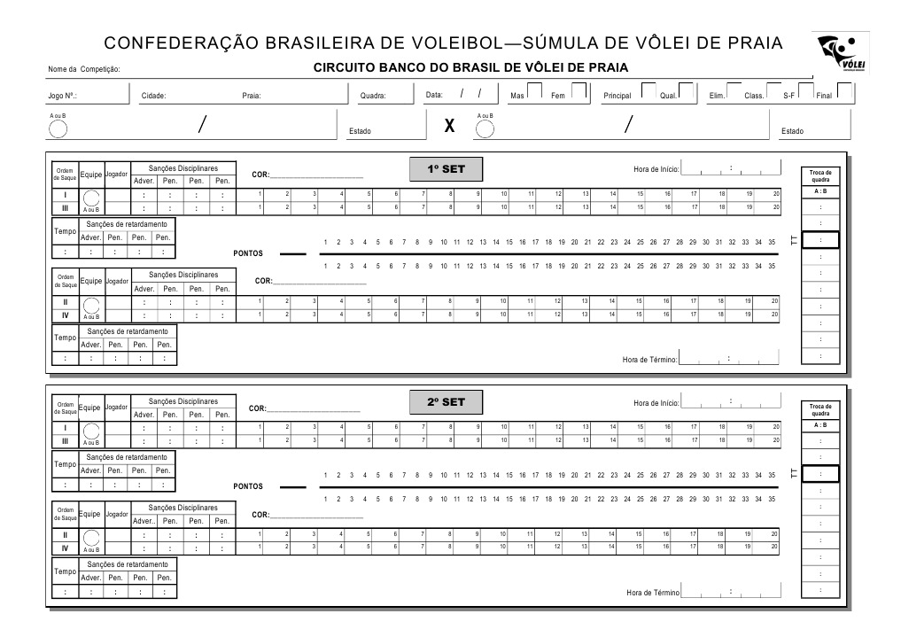 Sumula_2011_CBBVP | Voleibol | Esportes