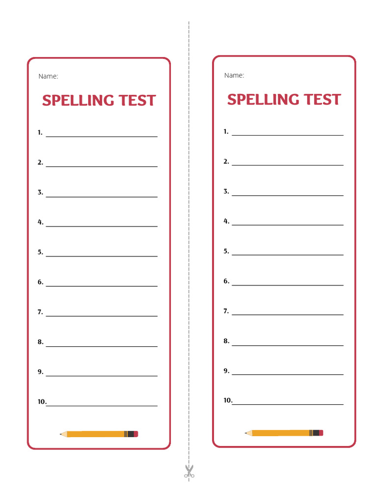 Spelling Test | PDF