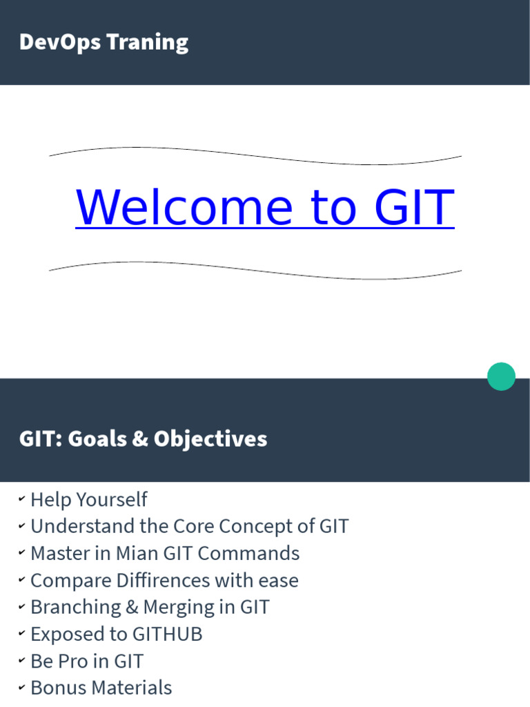 1.1 GIT WelCome | PDF