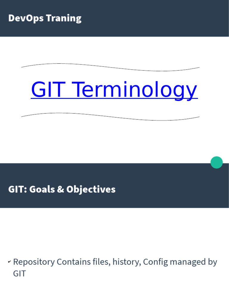 3.1 Key GIT Terminology | PDF