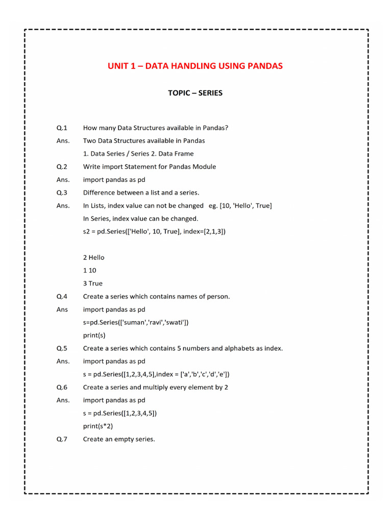 Most Expected Python Questions | PDF