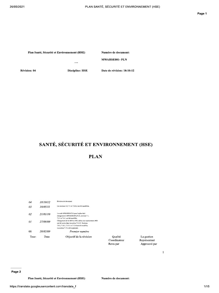 Exemple Plan Hse Projet | PDF