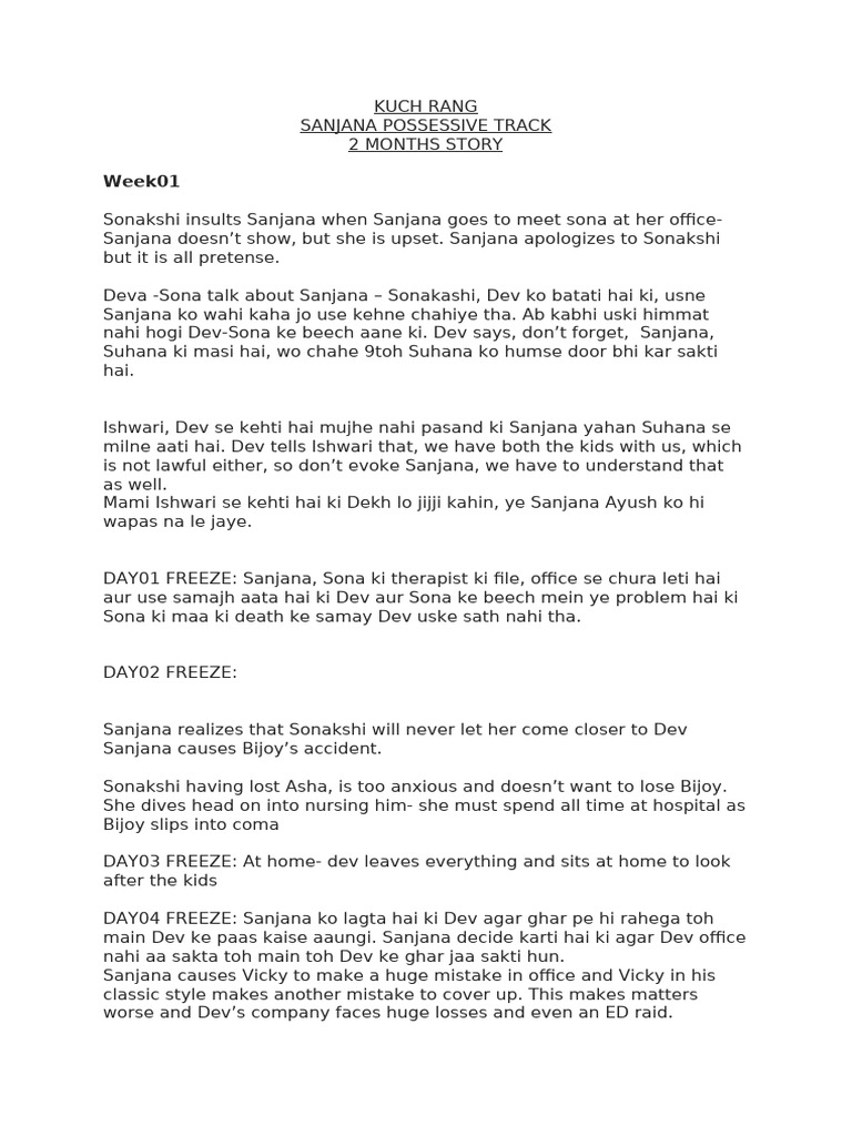 SANJANA POSSESSIVE TRACK (1) | PDF